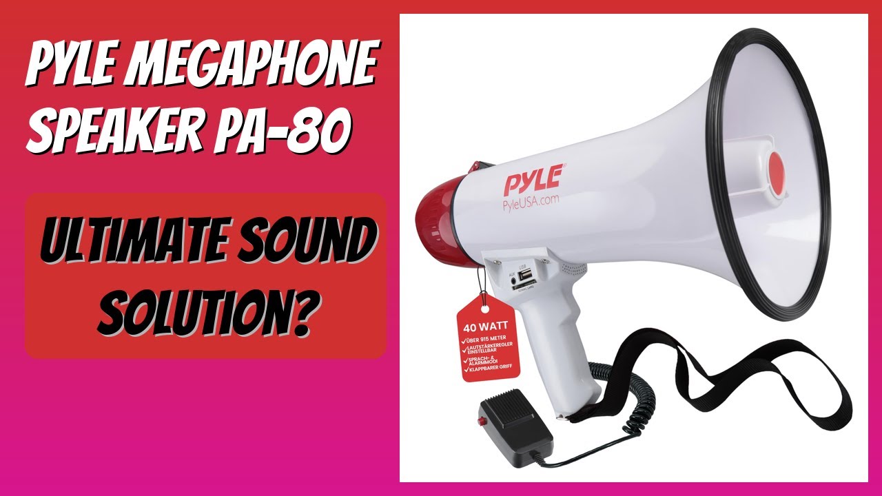 REVIEW (2026): Pyle Megaphone Speaker PA-80. Features. - YouTube