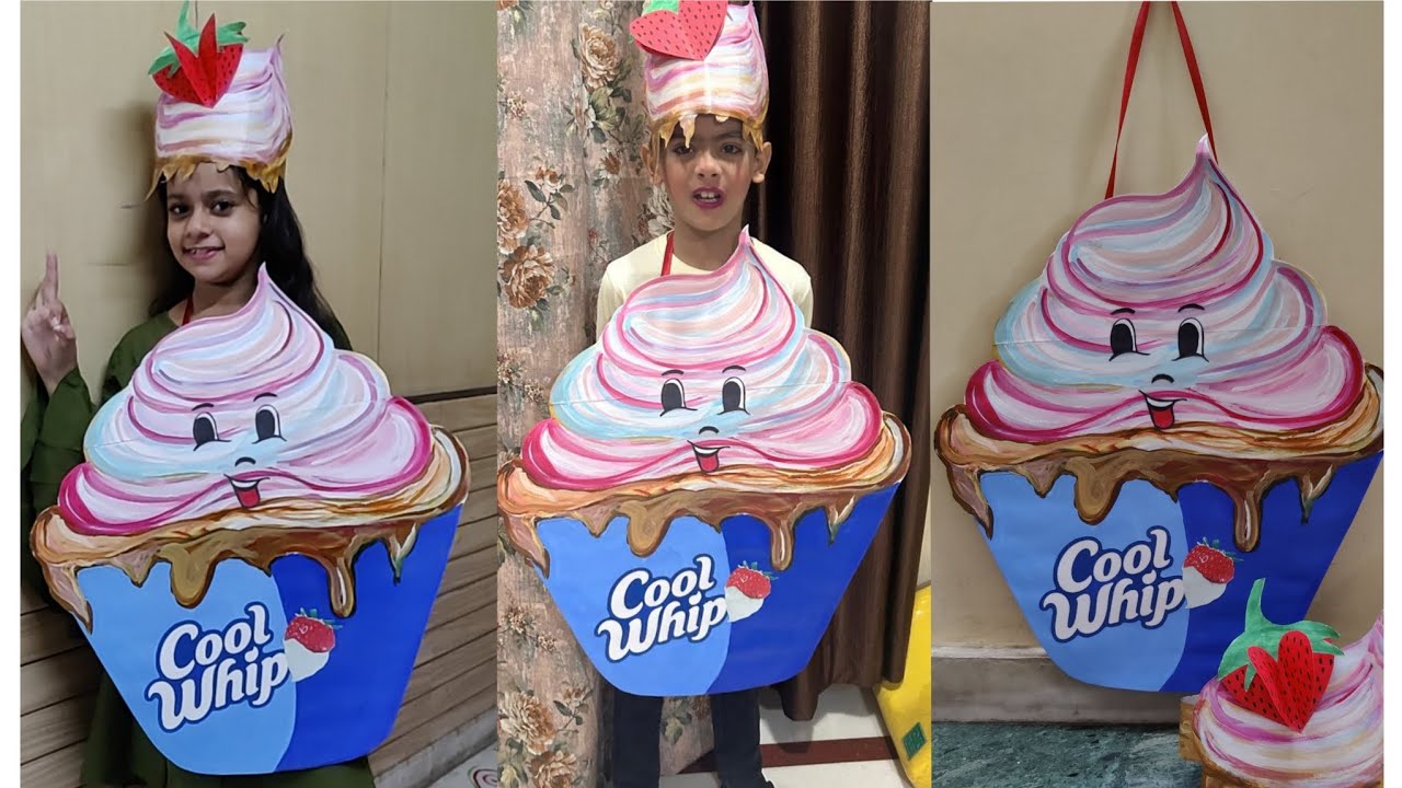 How to make whipped cream ice-cream prop for fancy dress competition by ...