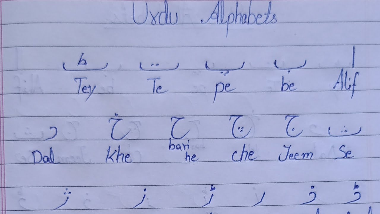 Urdu Alphabet|Learn Urdu Alphabet| Alphabet in urdu - YouTube