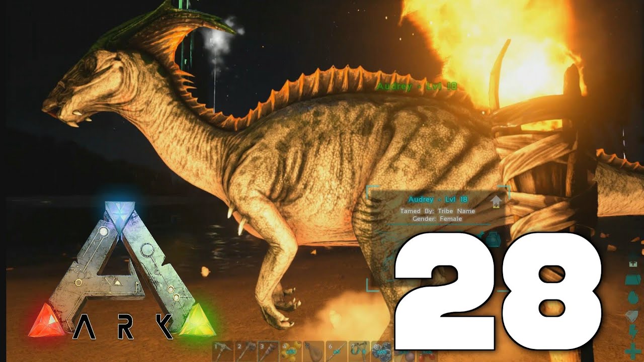 Let's Play ARK Survival Evolved # 28 - Parasaur-Zähmung - YouTube