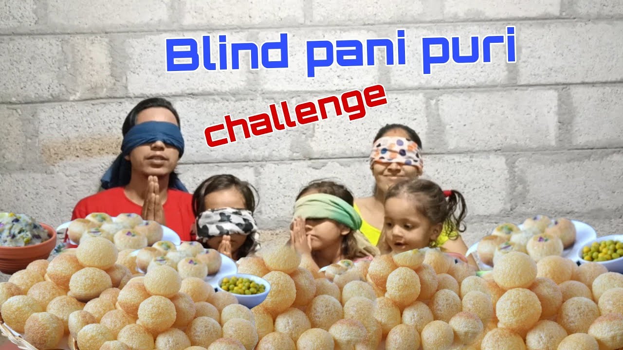 Blind Food Spicy || 100 Pani puri eating challenge || 100 Golgappa ...
