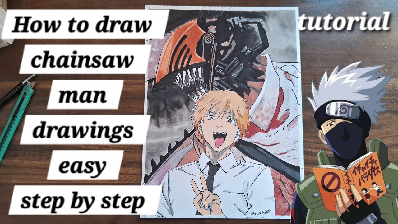How to draw Chainsaw man drawings easy step by step/Denji drawings ...