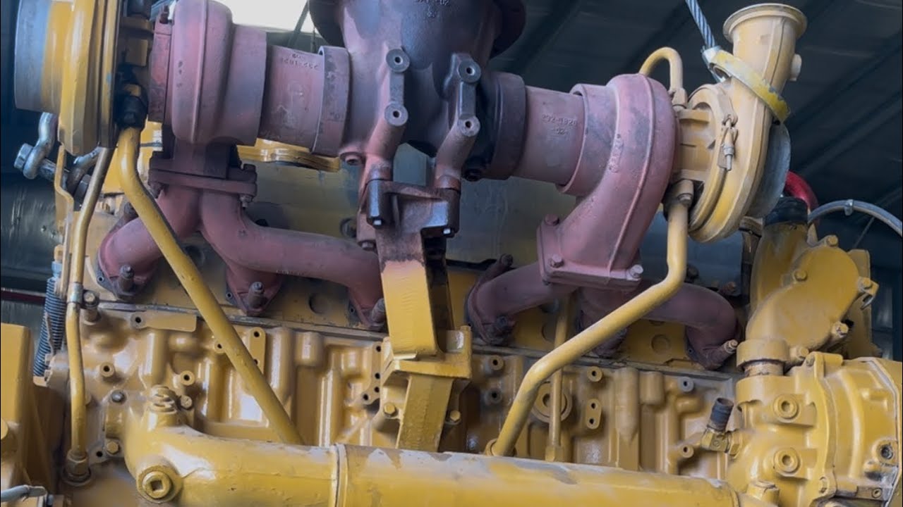 Caterpillar c18 full cylinder head bismeantal # - YouTube