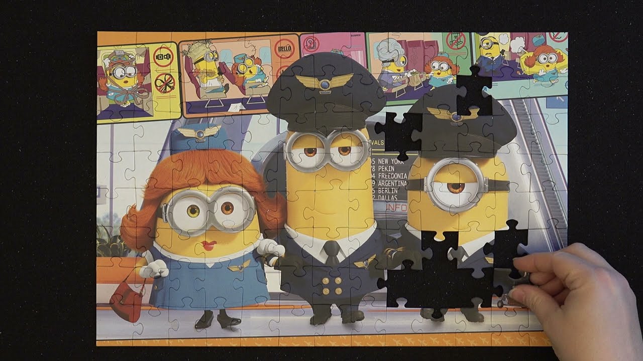 Minions at the airport 100 piece puzzle Trefl 16390 - YouTube