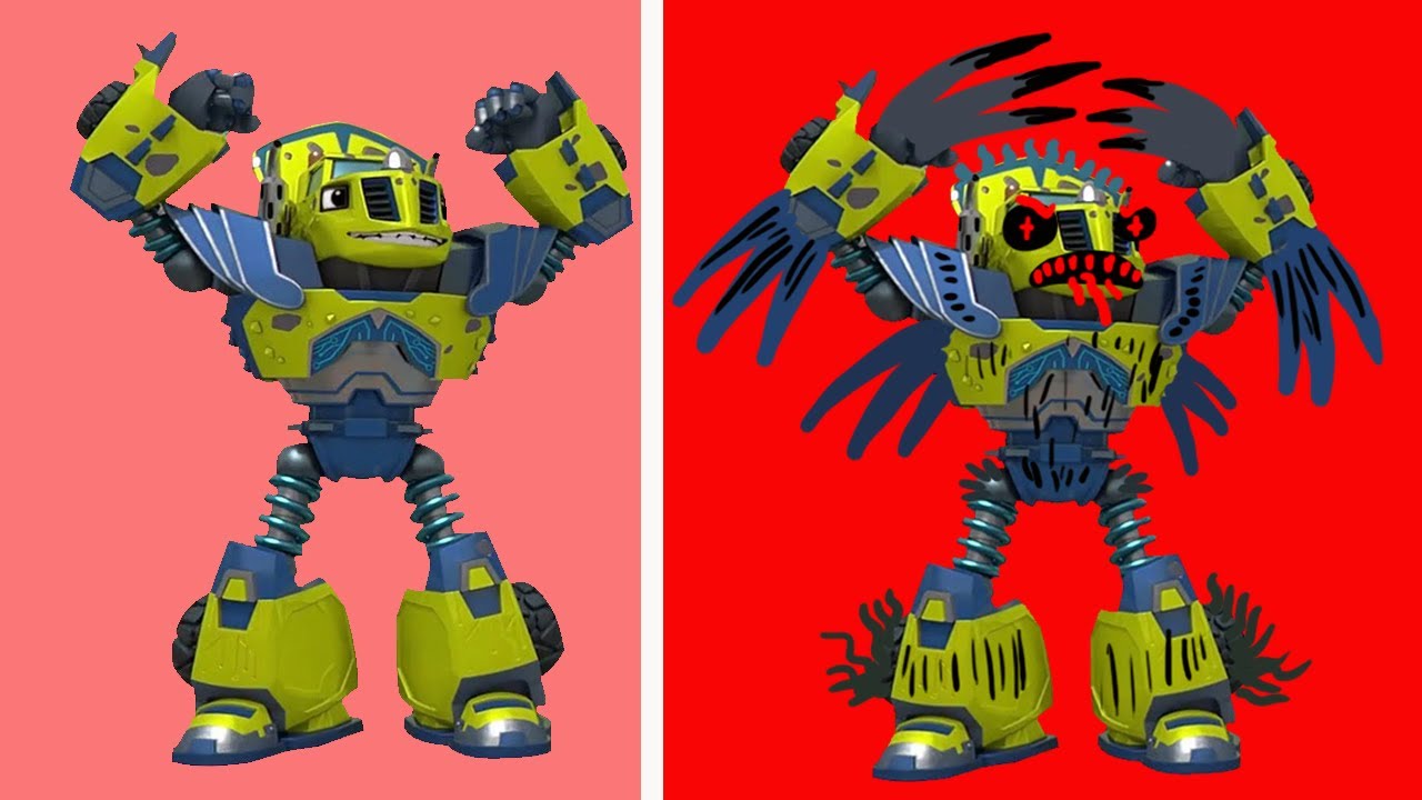Blaze and The Monster Machines ROBOT ZEG As Horror Version 😭😭😭 - YouTube