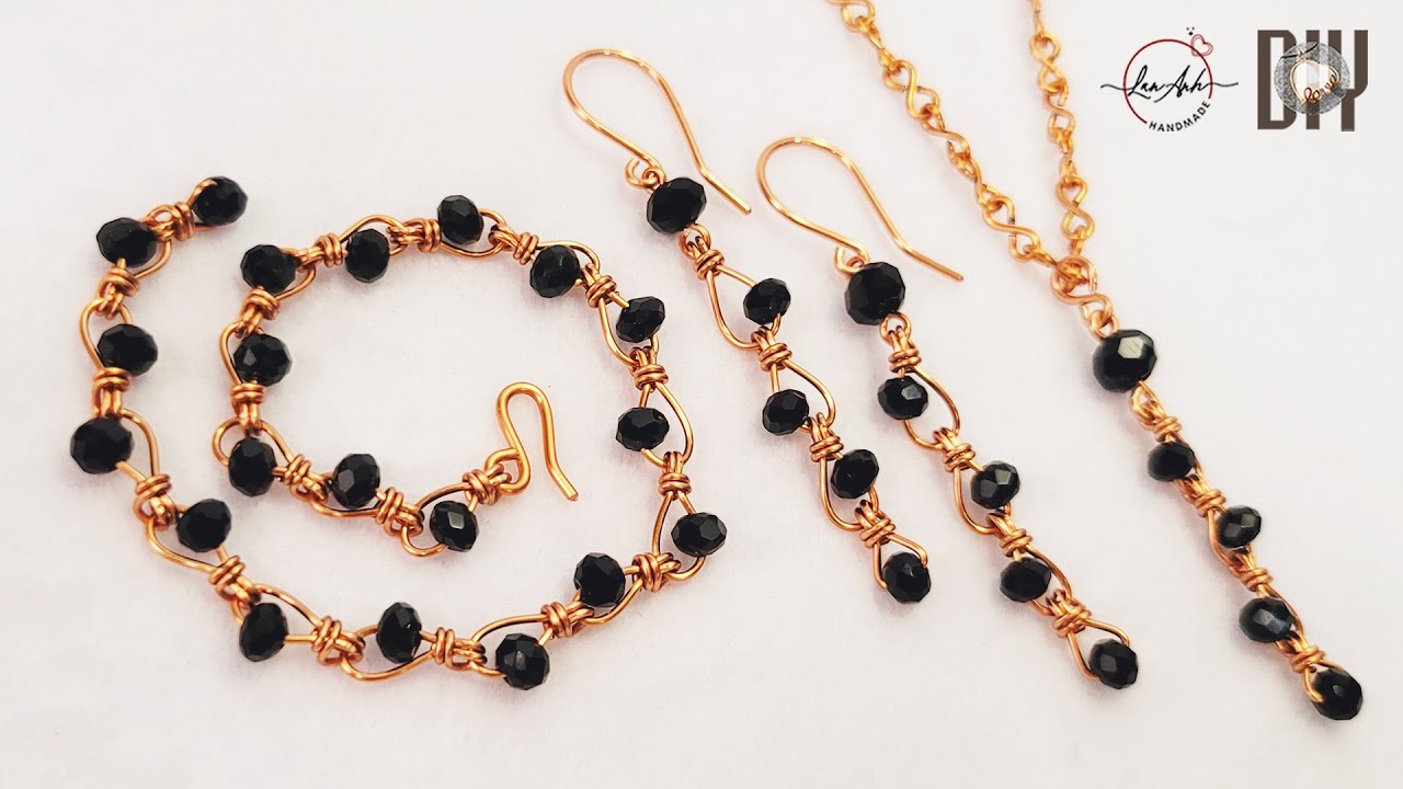 Making simple, cute jewelry | crystal teardrop chain earrings, pendant ...