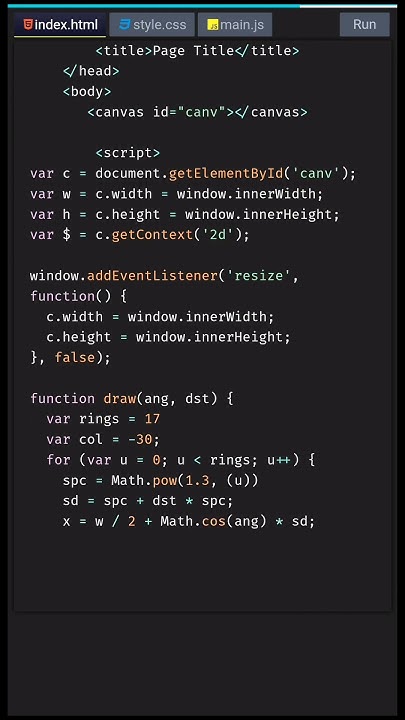 Create Colorful Flower with HTML Canvas | HTML5 Canvas Tutorial #shorts #coding #JavaScript ...
