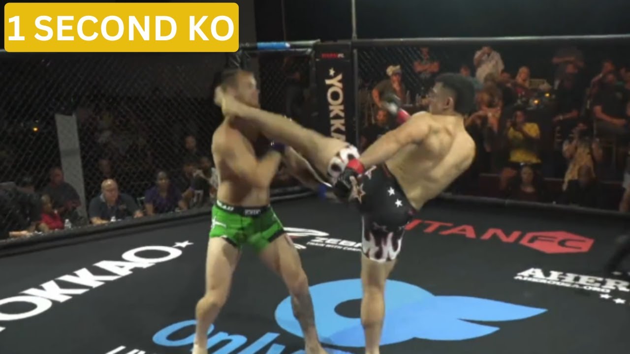 World Record KO - Fastest Knockout Finish | 1 Second KO at Titan FC 83 ...