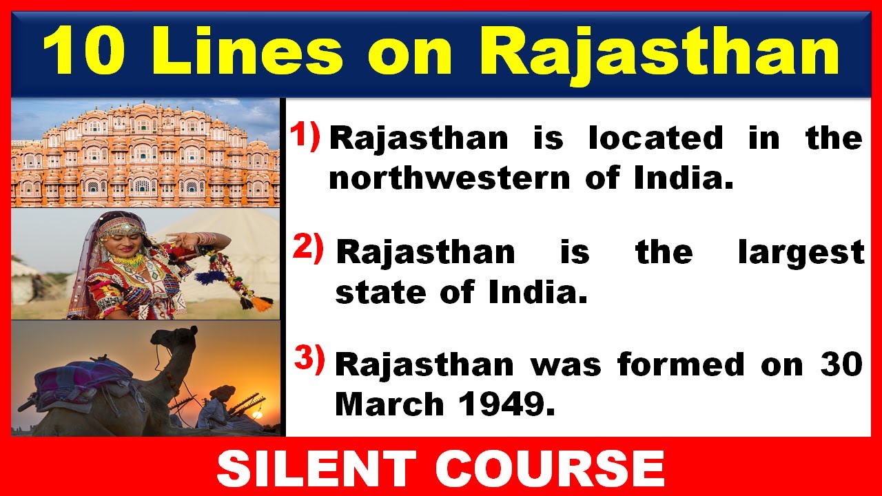 10 Lines on Rajasthan In English | Few Lines on Rajasthan | Few ...