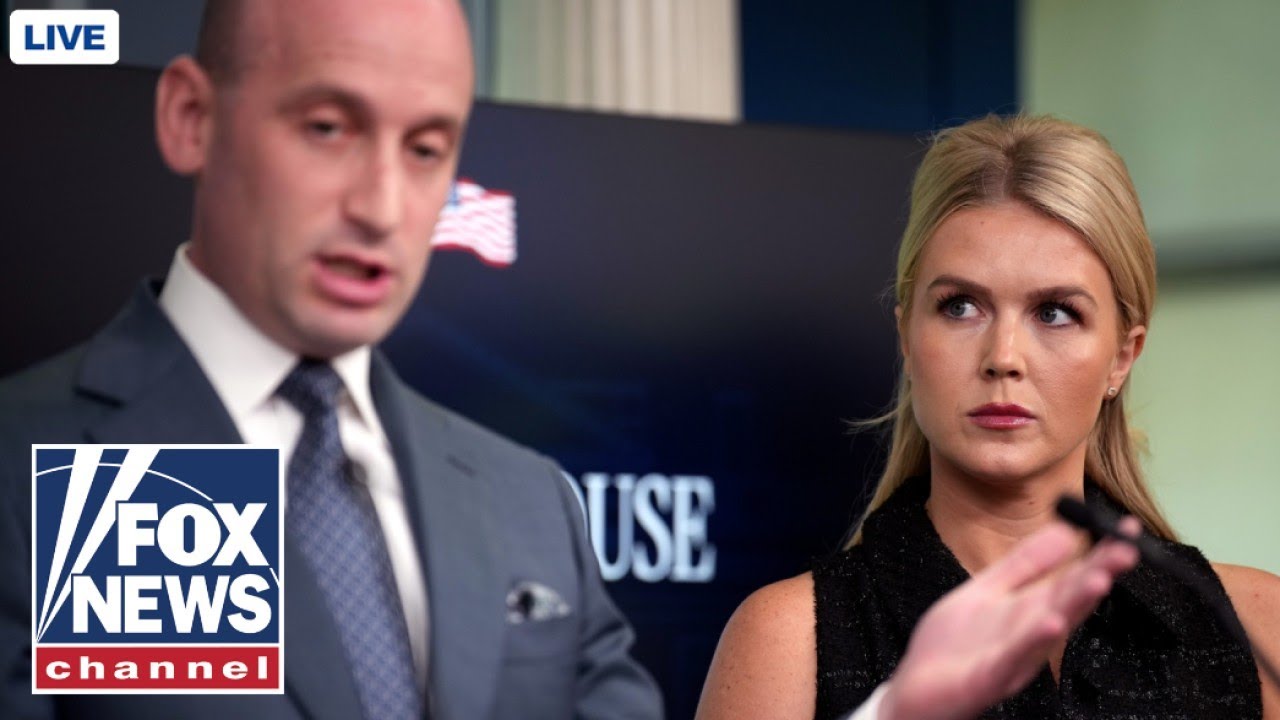 Karoline Leavitt holds press briefing with Stephen Miller - YouTube