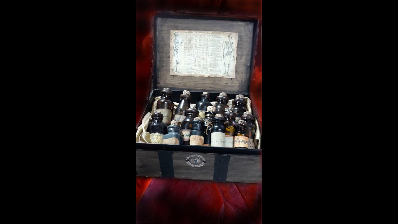 Prop Making: How to Make a Gothic Apothecary Potions Prop Box - YouTube
