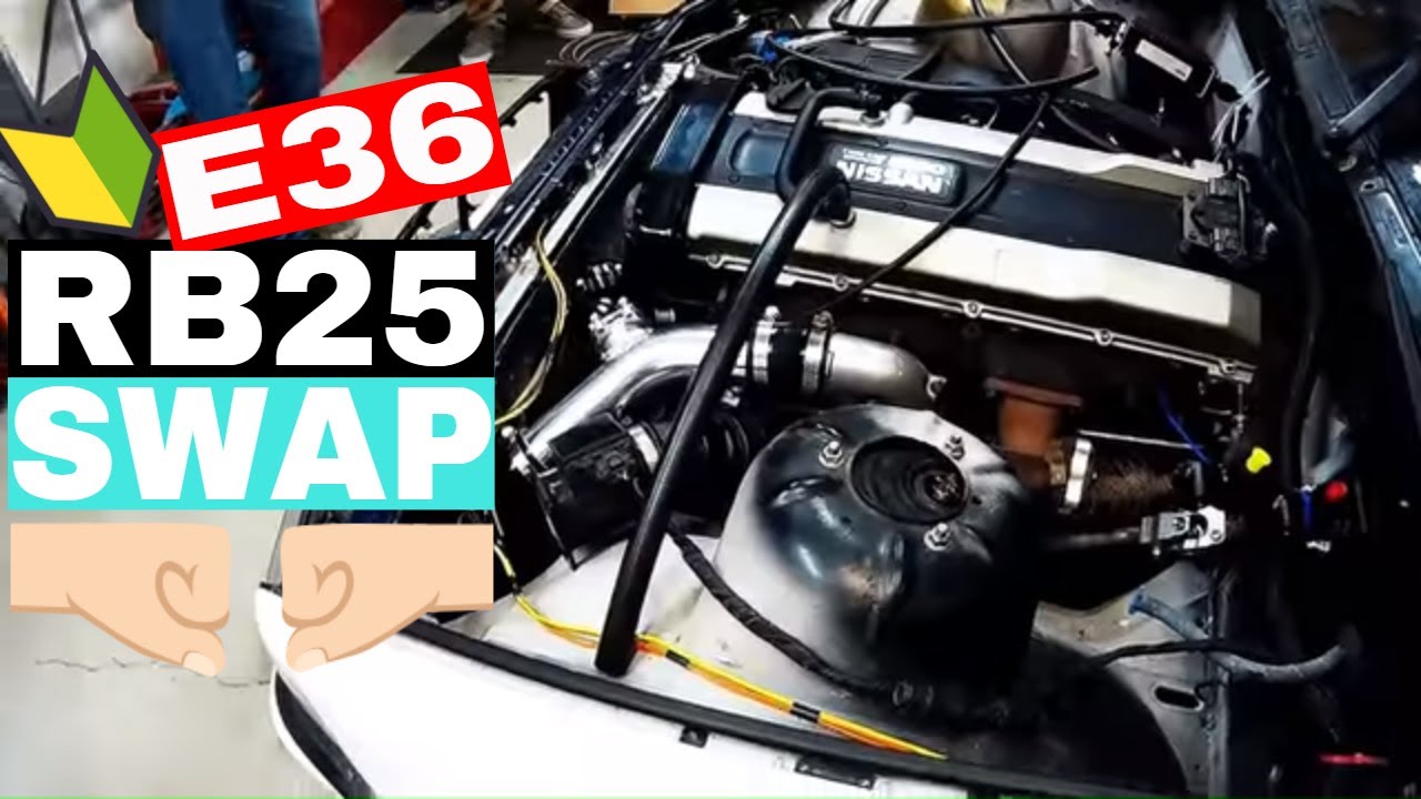 E36 with RB25 Swap (first start) - YouTube