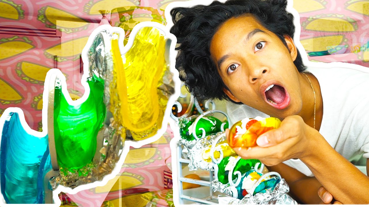 DIY Jello Gummy Tacos!!!!!!! - YouTube