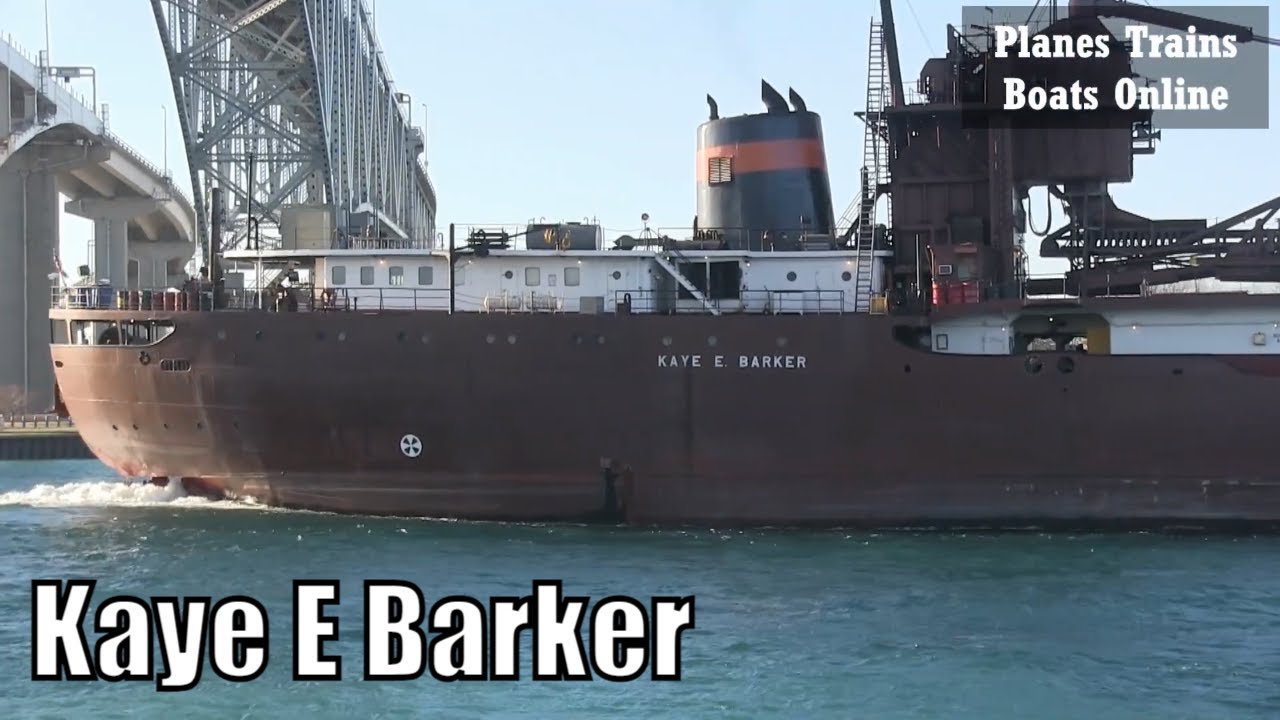 Kaye E Barker 764ft 233m Bulk Carrier Cargo Freighter Ship In Great Lakes - YouTube