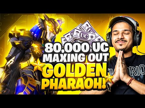FIRST EVER MAXING OUT PHARAOH SKIN || Rs.80,000 UC || LUCKIEST EVER YOUTUBER || PUBG MOBILE ||