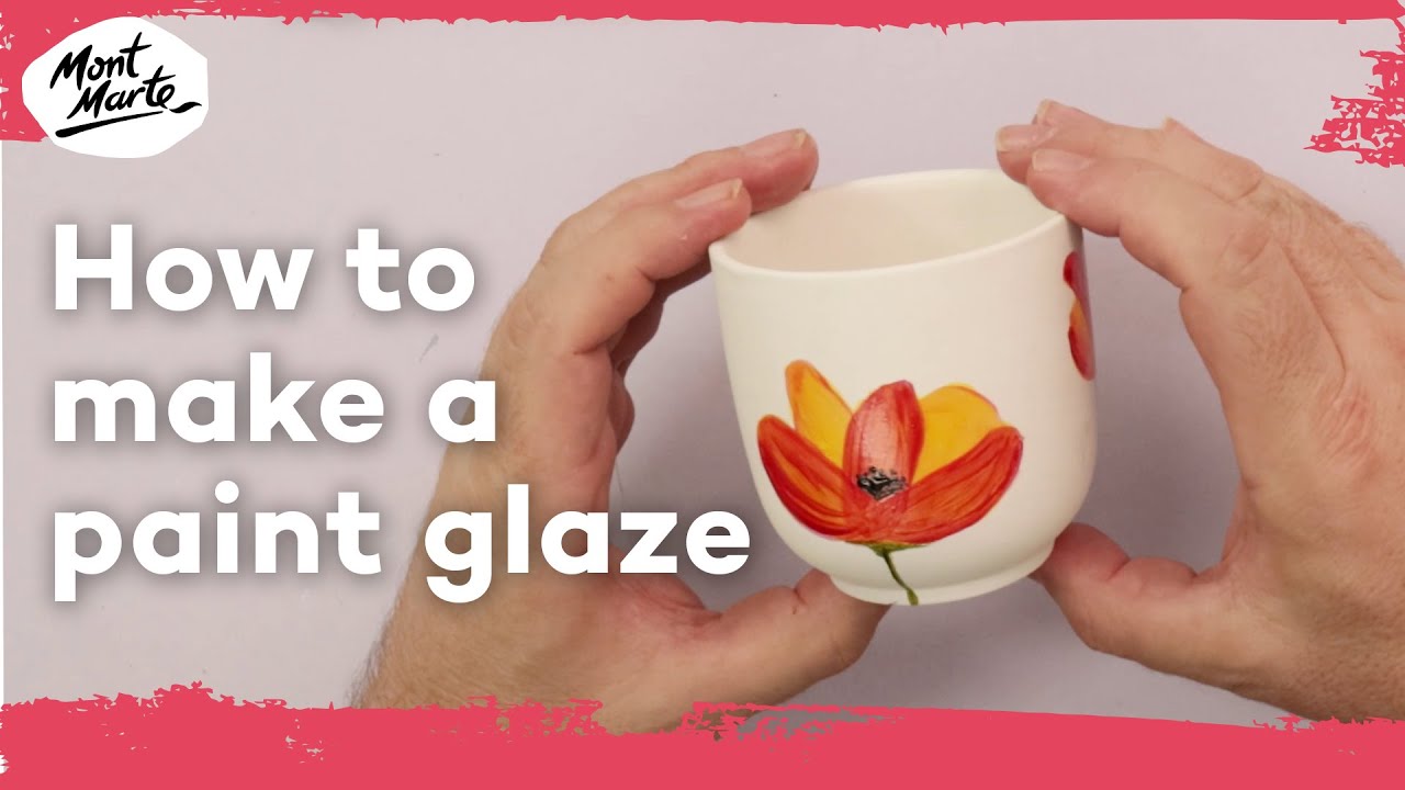 How to make a paint glaze with ceramic paints - YouTube