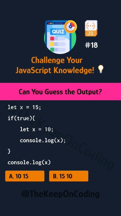 Challenge Your JavaScript Knowledge! 💡Can You Guess the Output? 🖥️💡 #shorts #coding - YouTube
