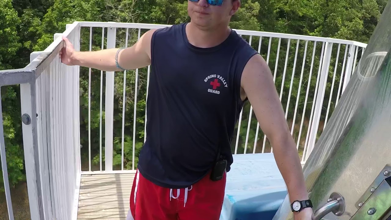 360 rush water slide at spring valley beach - YouTube