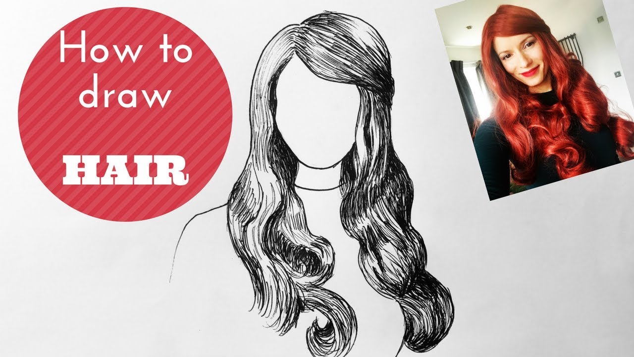 How To Draw Hair - Step By Step Tutorial - YouTube
