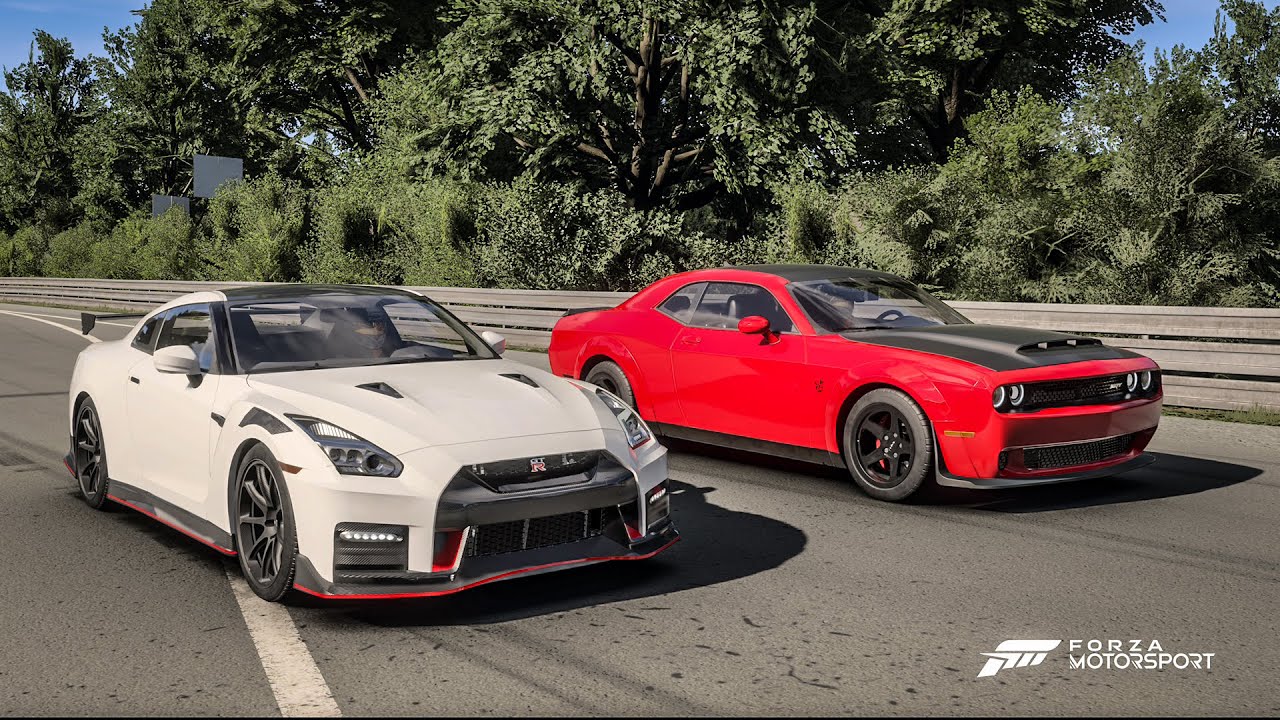Forza Motorsport Drag race: 2020 Nissan GTR Nismo vs Dodge Demon - YouTube