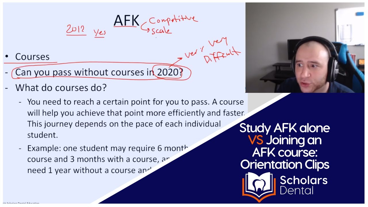 Study AFK alone versus joining an AFK course : AFK Orientation Clips ...