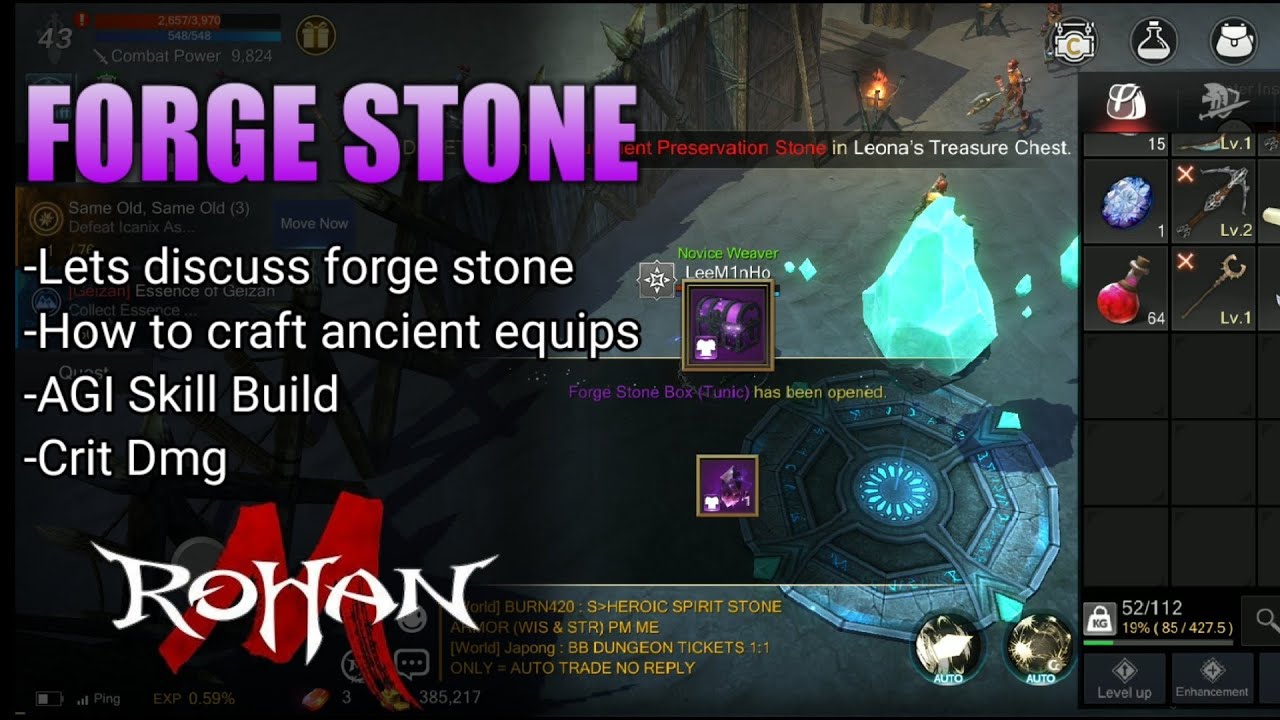 Rohan M "Forge stone + Agi build skill - YouTube