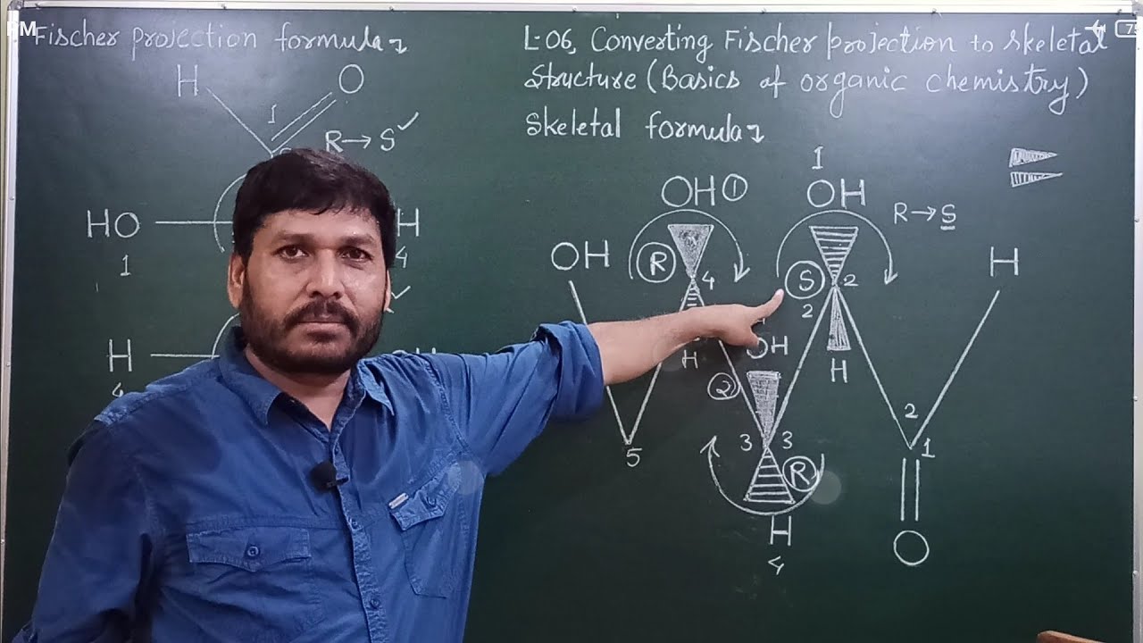 06 basics of organic chemistry class 12 converting Fischer Projection ...