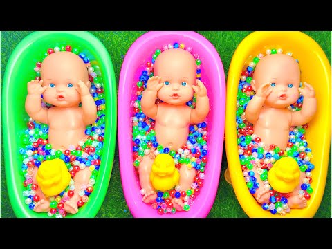 4 Minutes Satisfying Video Mixing Funny Candy ASMR & Make Up in 3 Bathtubs with Magic M&M's Slime