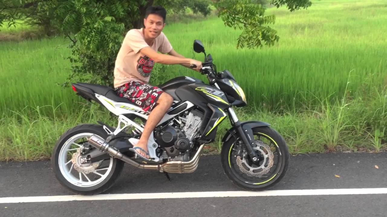 รีวิวเสียง CB650F 2016 ท่อทรง sc project - YouTube