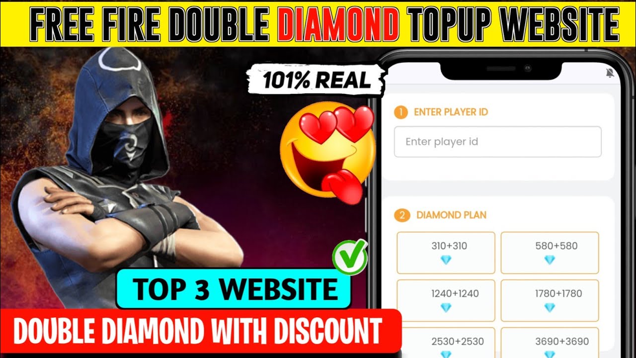 Double Diamond Topup Website Free Fire 100% Bonus Topup Apk | 2024 FF Topup Website Link - YouTube