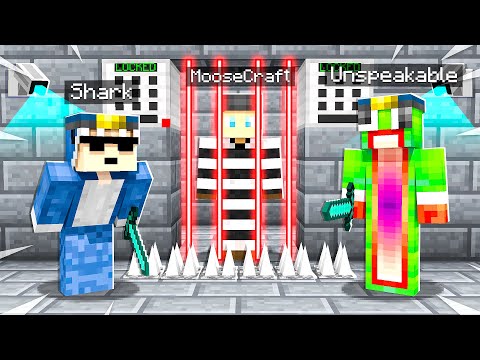 UNSPEAKABLE and SHARK Sent Me To PRISON For 24 HOURS! (Minecraft)