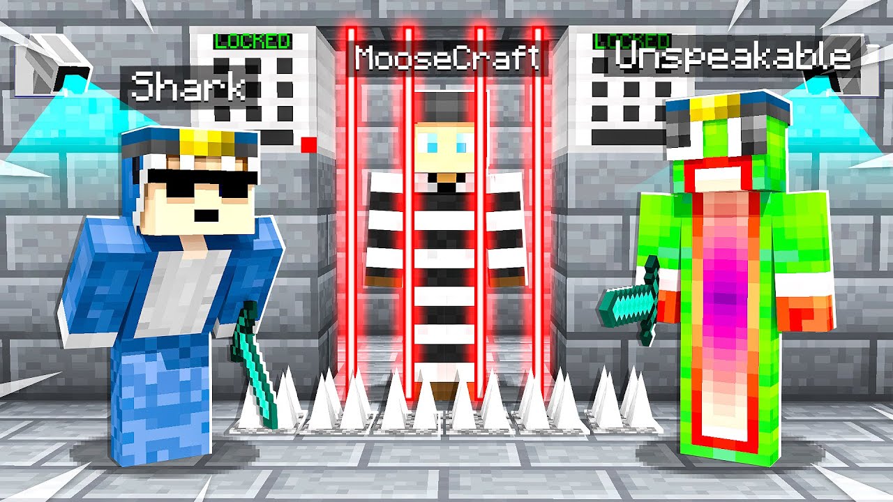 UNSPEAKABLE and SHARK Sent Me To PRISON For 24 HOURS! (Minecraft) - YouTube