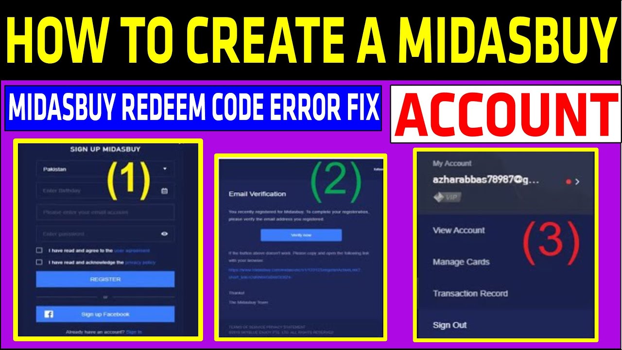 How to Create a Midasbuy Account: Kaise Kare | Midasbuy Redeem Code ...