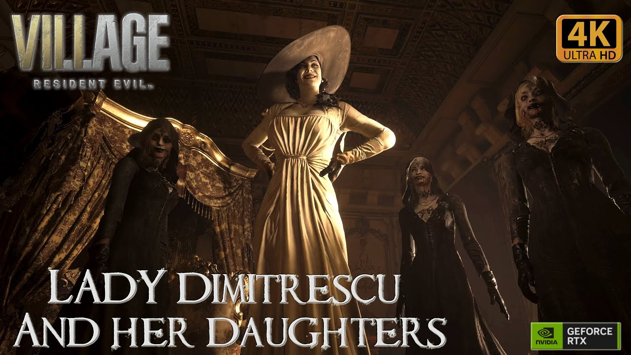 Resident Evil Village - Lady Dimitrescu and her daughters [Cutscene ...
