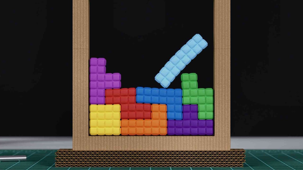 Padded TETRIS on Cardboard - YouTube