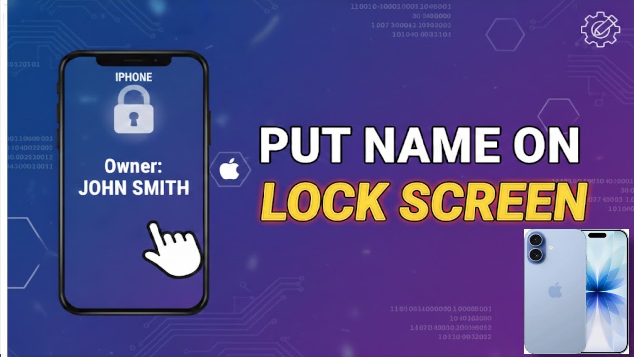 How To Put Name On Lock Screen Iphone - YouTube