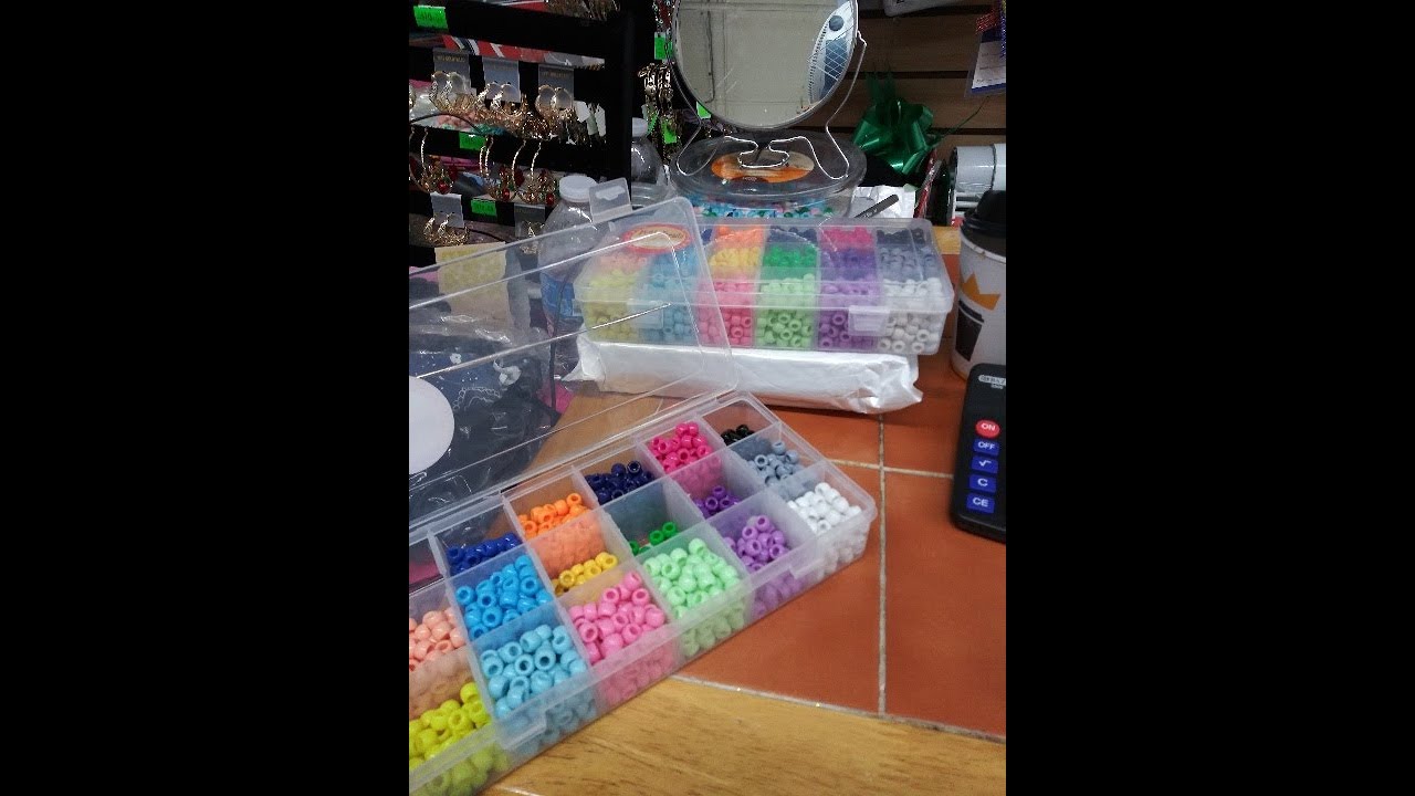 BALABEAD Giant Crayon Bead Box, Pony Beads with Smooth Surface Craft ...