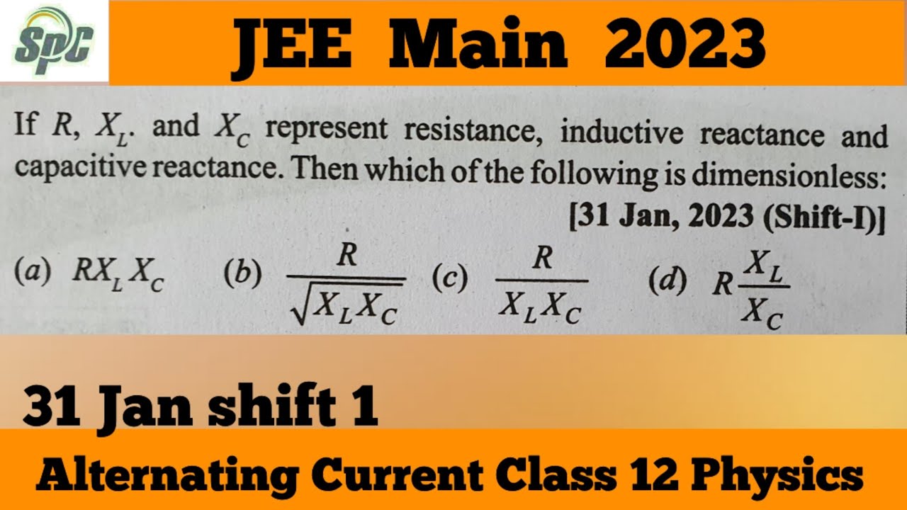 If R, XL and XC represent resistance, inductive reactance and capacitive reactance. Then which ...