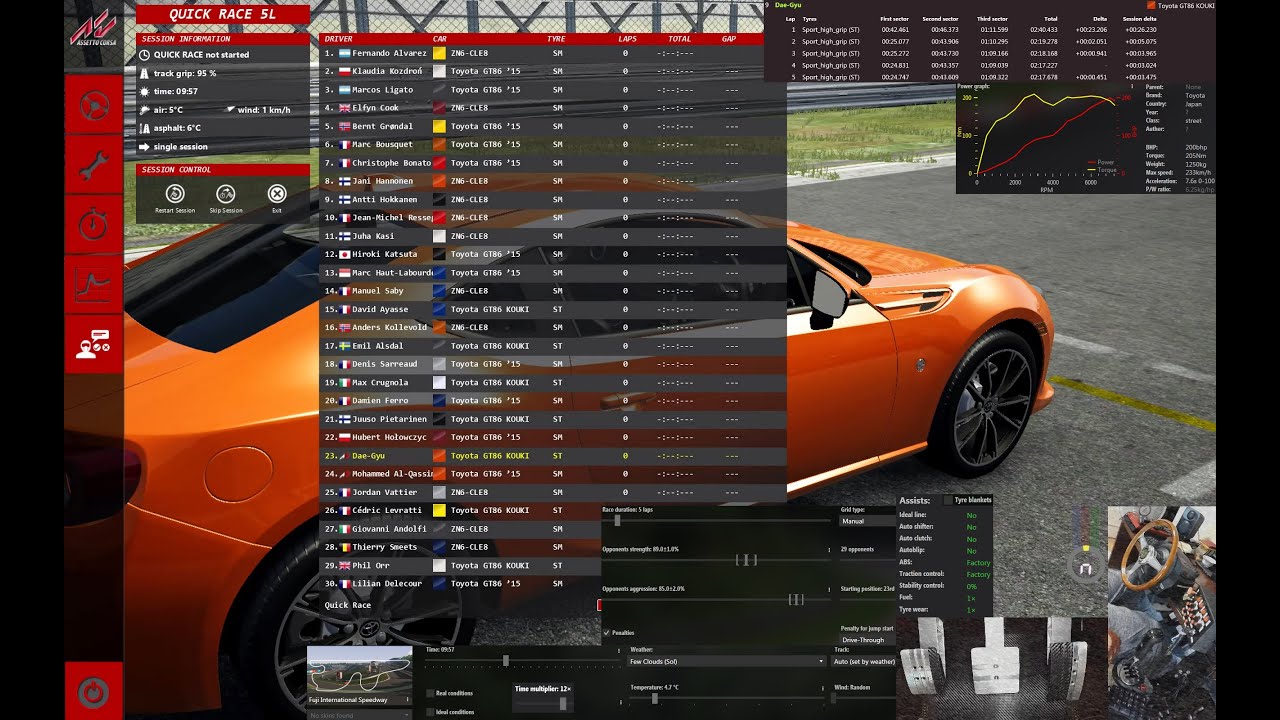 Assetto Corsa | Toyota GT86 KOUKI at Fuji Speedway | Pedal & Wheel ...