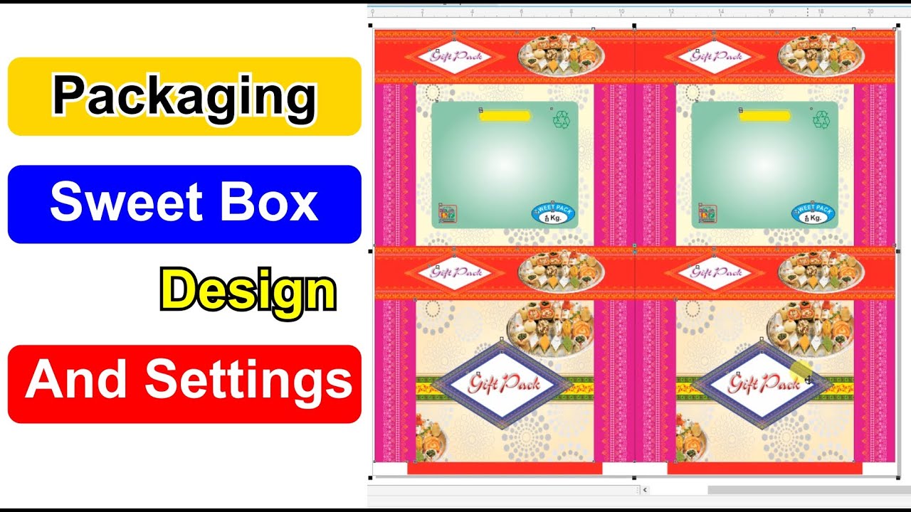 How to make packaging box design | sweet box packaging design | product ...
