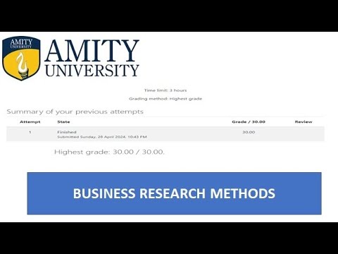 Business Research Methods Assessment 1 || Amity University || MBA ...