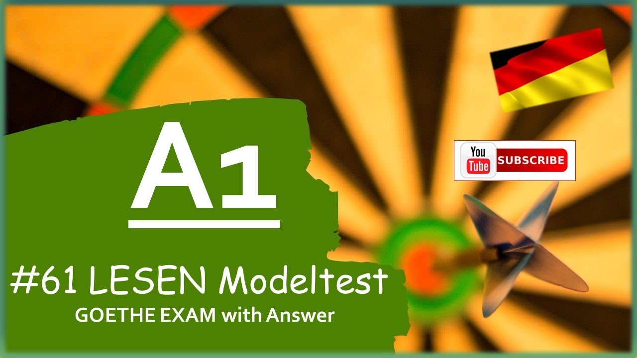 #(61) Lesen A1|| ModelTest ||Goethe Zertifikat A1 || Lesen mit Lösungen ...