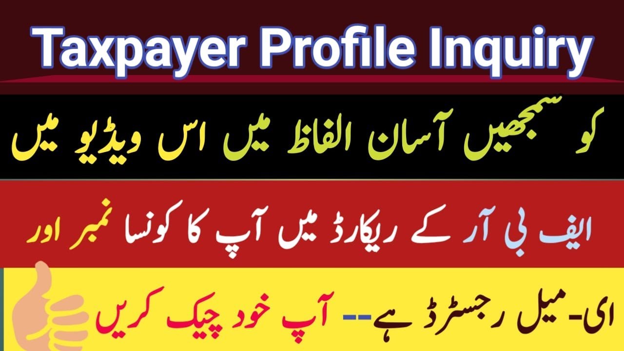 Taxpayer Profile Inquiry | Check Your Registered Number and Email in ...
