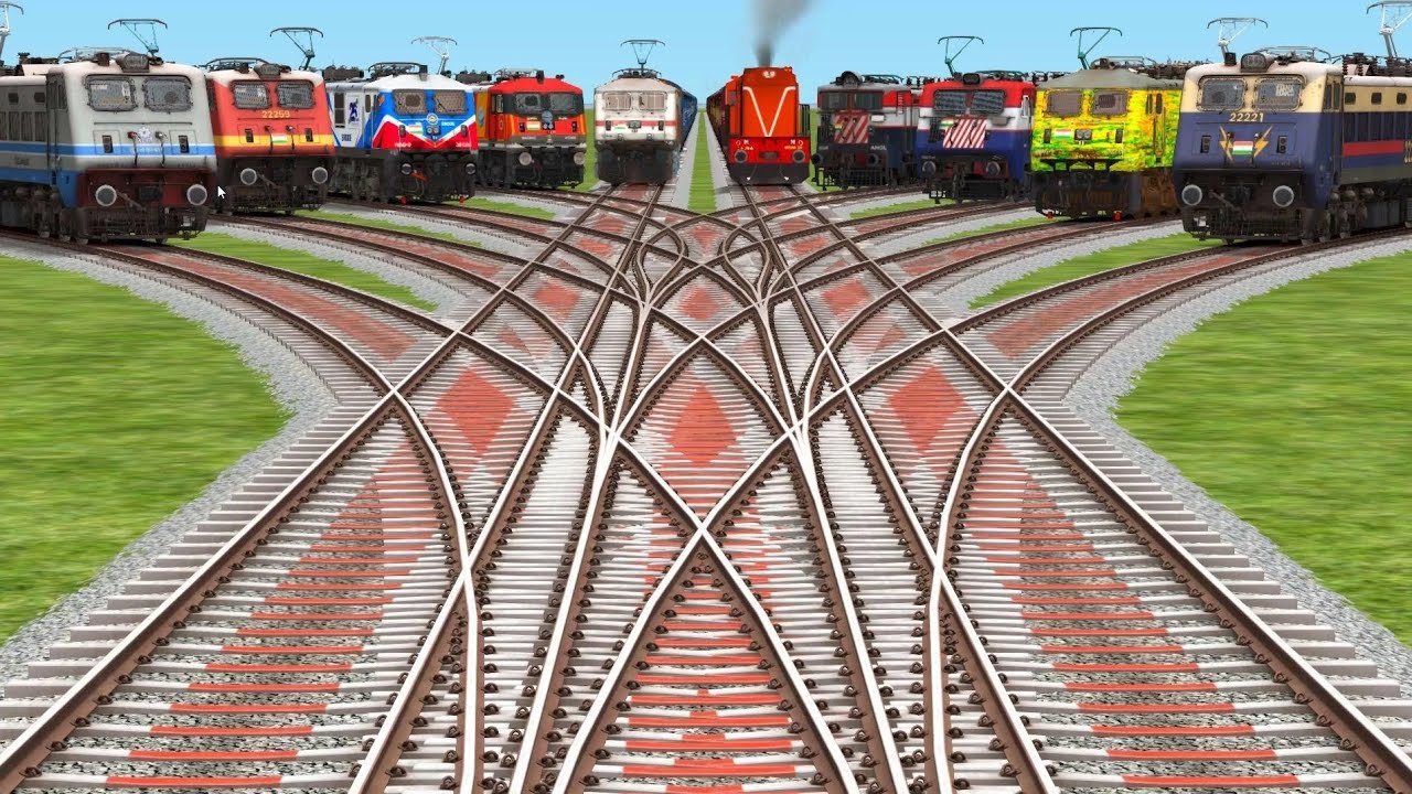 Indian local trains track locomotive village simulator games classic ...