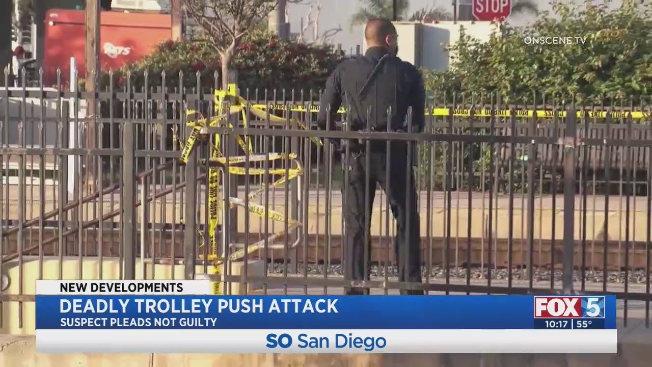 Man Pleads Not Guilty In Deadly Trolley Push Attack - YouTube
