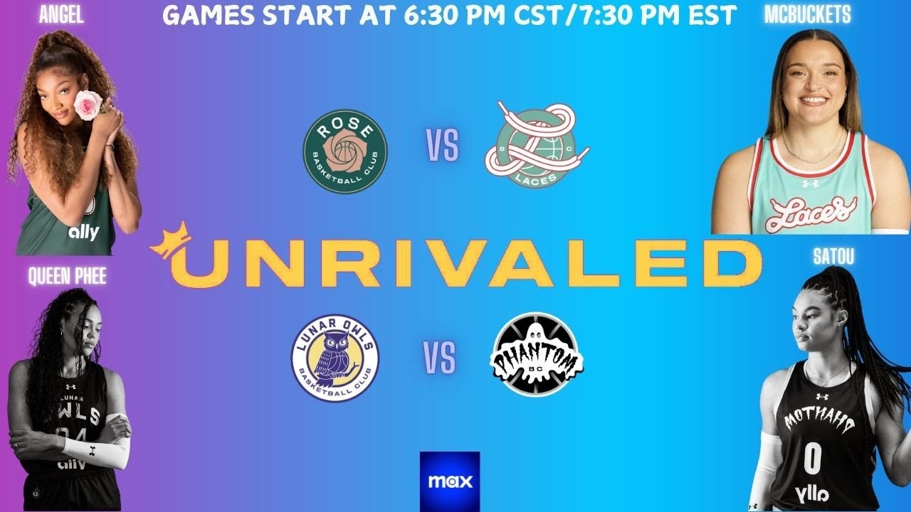 Angel Reese's Rose BC vs Laces BC Unrivaled Basketball (Play-By-Play ...