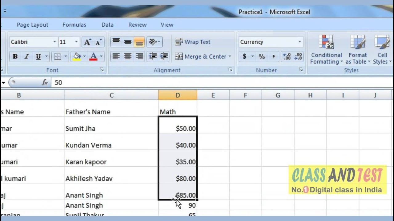 Excel 22 - Number - YouTube