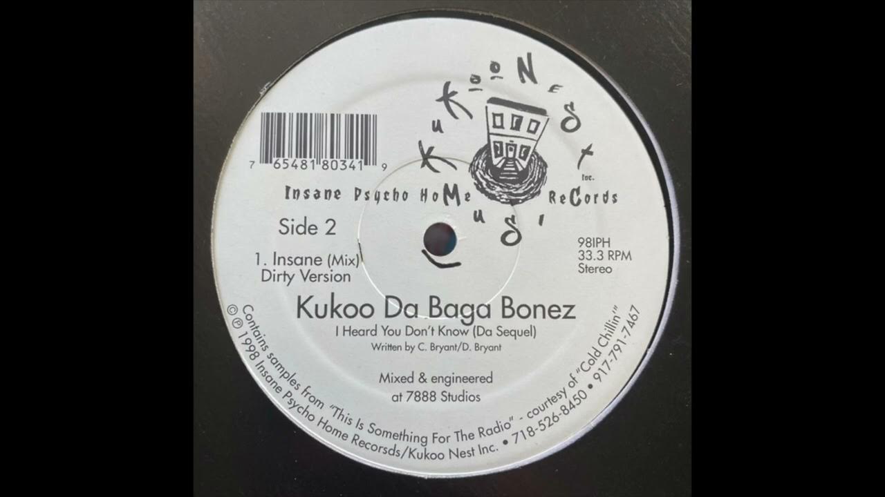 Kukoo Da Baga Bonez - I Heard You Don't Know (insane mix dirty version) RARE INDIE RAP - YouTube