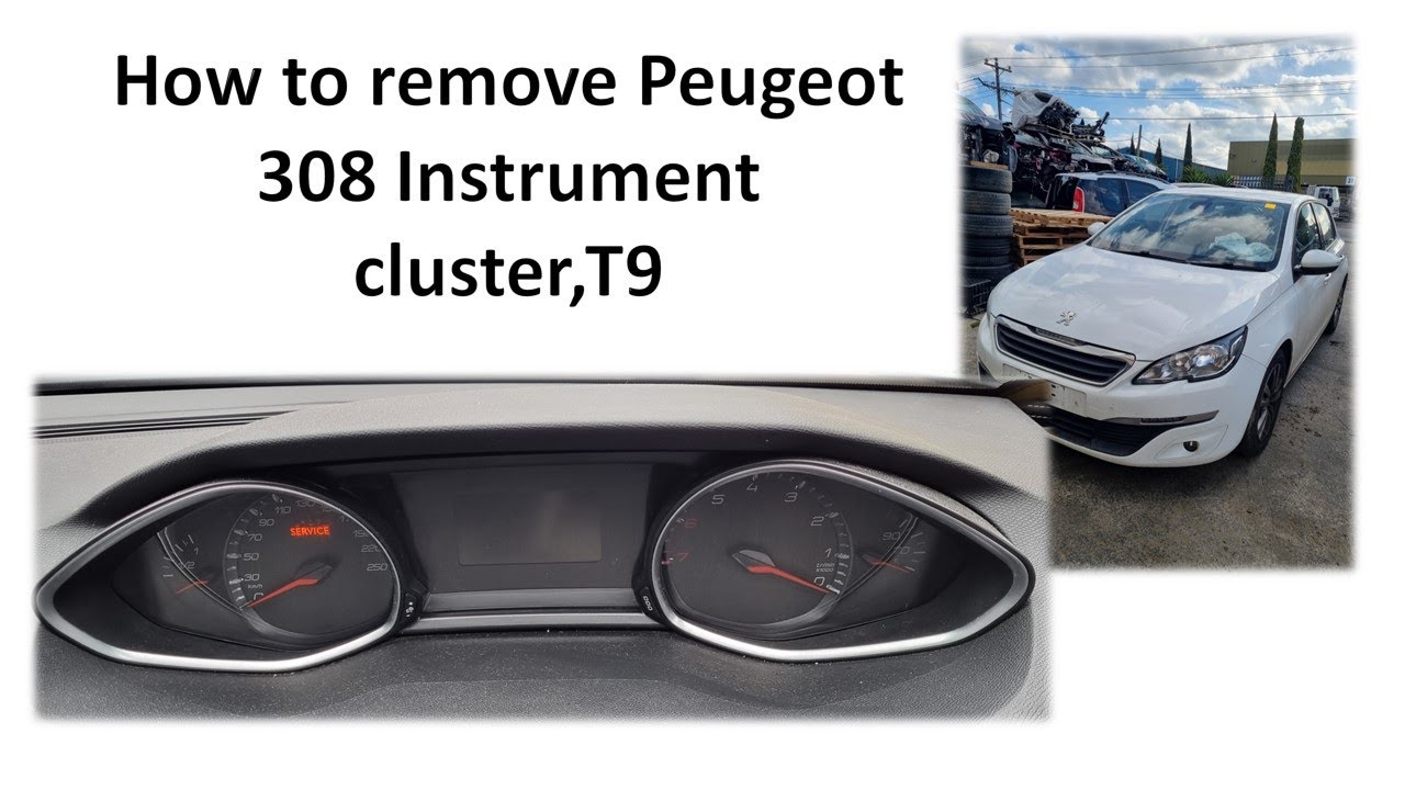 How to remove Peugeot 308 Instrument cluster T9 - YouTube