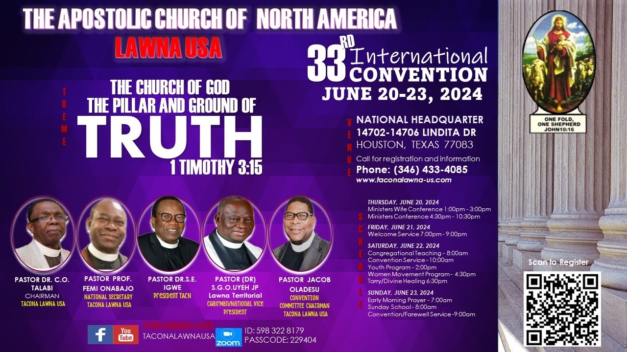 THE APOSTOLIC CHURCH OF NORTH AMERICA LAWNA USA 33RD INTERNATIONAL ...
